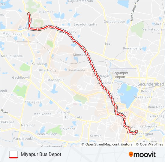 187224 Route: Schedules, Stops & Maps - Miyapur Bus Depot (Updated)