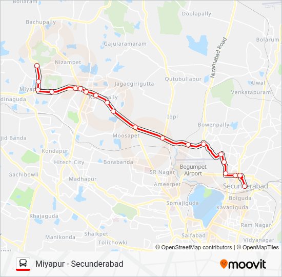 224226 Route: Schedules, Stops & Maps - Miyapur Bus Depot (Updated)