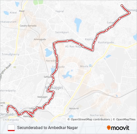 16d Route: Schedules, Stops & Maps - Secunderabad (Updated)