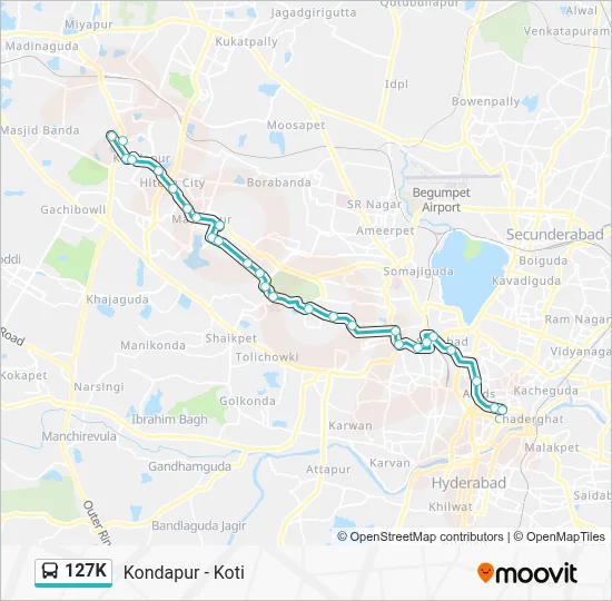 127K Route: Schedules, Stops & Maps - Koti (Updated)