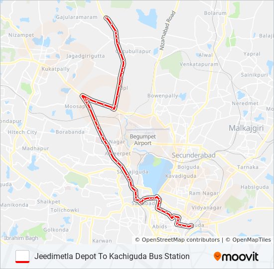 83j Route: Schedules, Stops & Maps - Kachiguda Bus Station (Updated)
