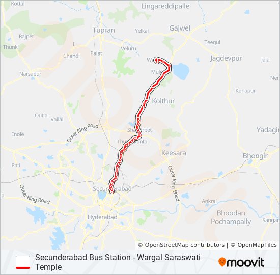212702 Route: Schedules, Stops & Maps - Secunderabad Bus Station (Updated)