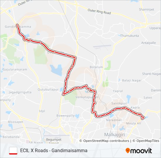 24s273 Route: Schedules, Stops & Maps - ECIL X Roads (Updated)