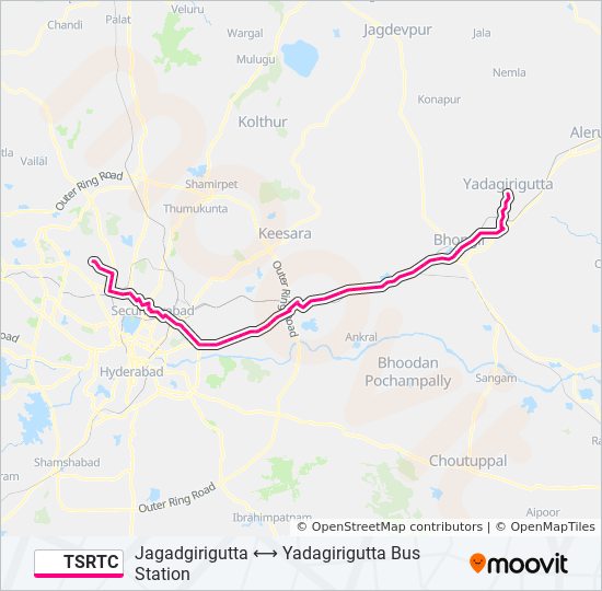 tsrtc Route: Schedules, Stops & Maps - Yadagirigutta Bus Station (Updated)