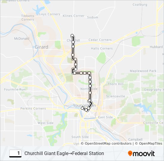 1 Route: Schedules, Stops & Maps - Churchill Giant Eagle‎→Federal ...