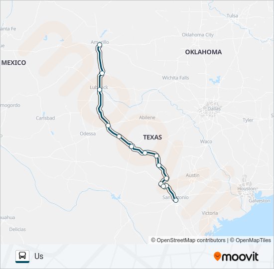 Ruta greyhound us1184s: horarios, paradas y mapas - San Antonio Bus ...
