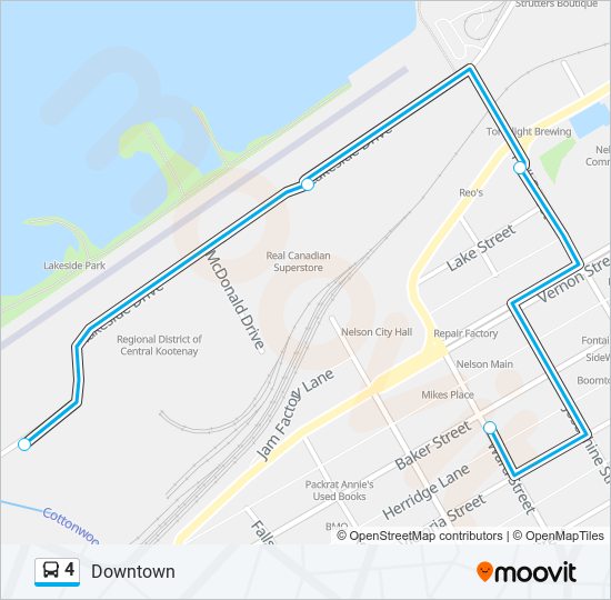 4 Route: Schedules, Stops & Maps - Downtown (Updated)