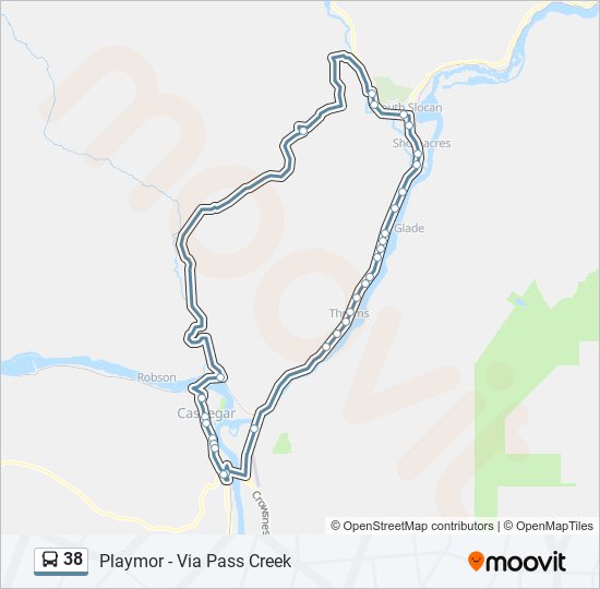 38 Route: Schedules, Stops & Maps - Playmor - Via Pass Creek (Updated)