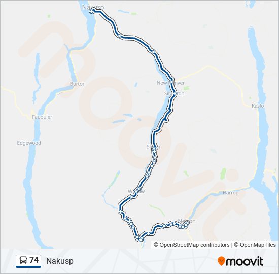 74 Route: Schedules, Stops & Maps - Nakusp (Updated)