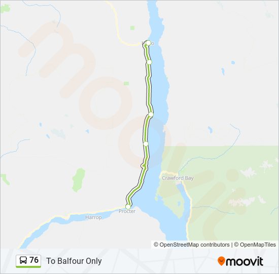 76 Route: Schedules, Stops & Maps - To Balfour Only (Updated)