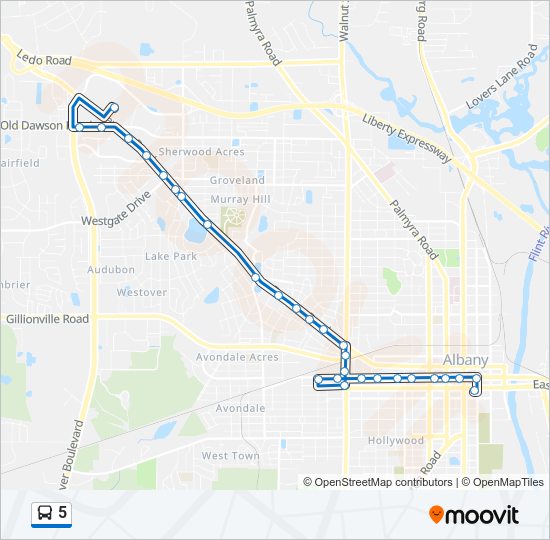 5 Route: Schedules, Stops & Maps - (Updated)