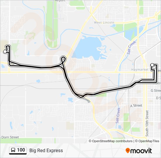Ruta 100: horarios, paradas y mapas - Northwest High School & Big Red ...