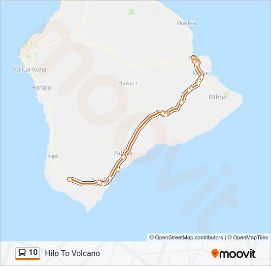 Ruta 10: horarios, paradas y mapas - Hilo To Volcano (Actualizado)