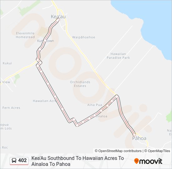 402 Route: Schedules, Stops & Maps - Kea'Au Southbound To Hawaiian ...