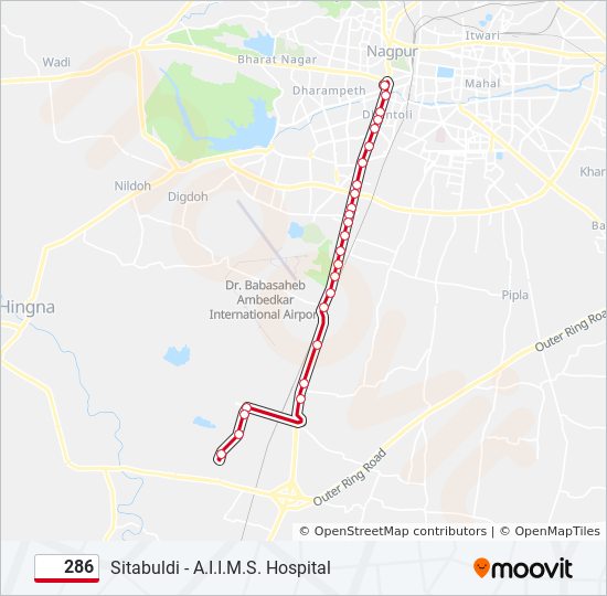 286 Route: Schedules, Stops & Maps - A.I.I.M.S. Hospital (Updated)