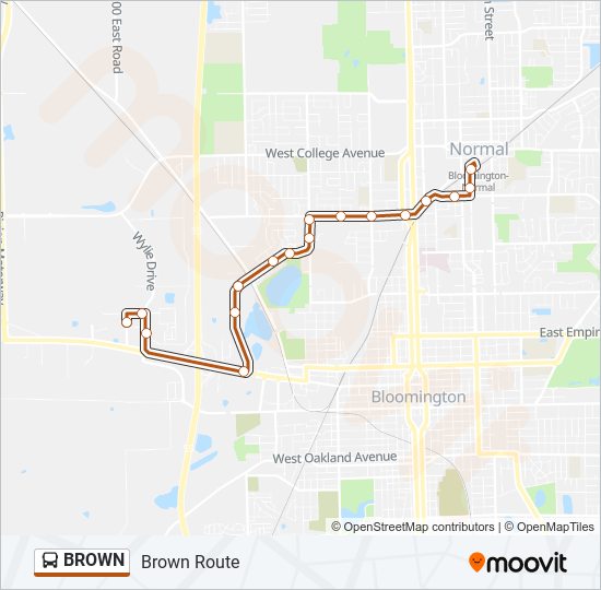 Ruta brown: horarios, paradas y mapas - Westbound (Actualizado)