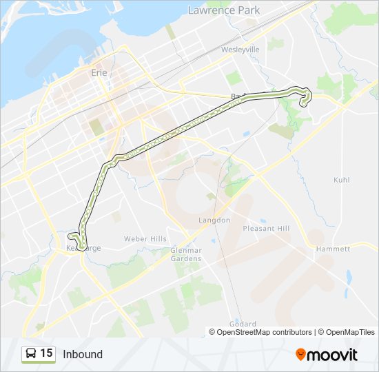 15 Route: Schedules, Stops & Maps - Inbound (Updated)