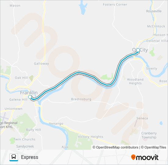intercity expresses Route: Schedules, Stops & Maps - Express (Updated)