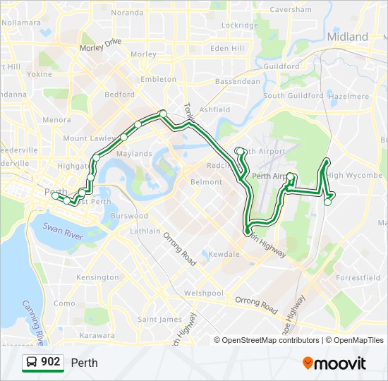 902 Route: Schedules, Stops & Maps - Perth (Updated)