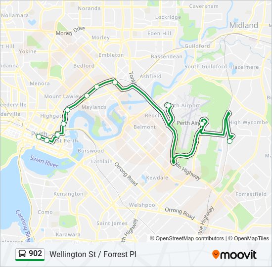 902 Route: Schedules, Stops & Maps - Wellington St / Forrest Pl (Updated)