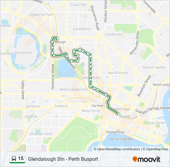 15 Route: Schedules, Stops & Maps - Perth Busport (Updated)