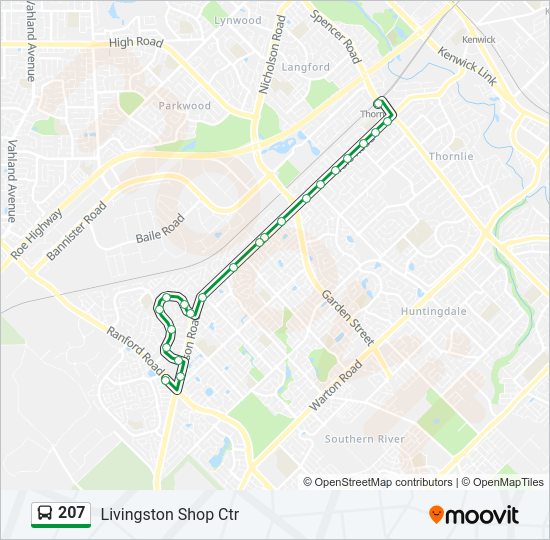 207 Route: Schedules, Stops & Maps - Livingston Shop Ctr (Updated)