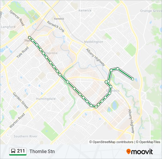 211 Route: Schedules, Stops & Maps - Thornlie Stn (Updated)