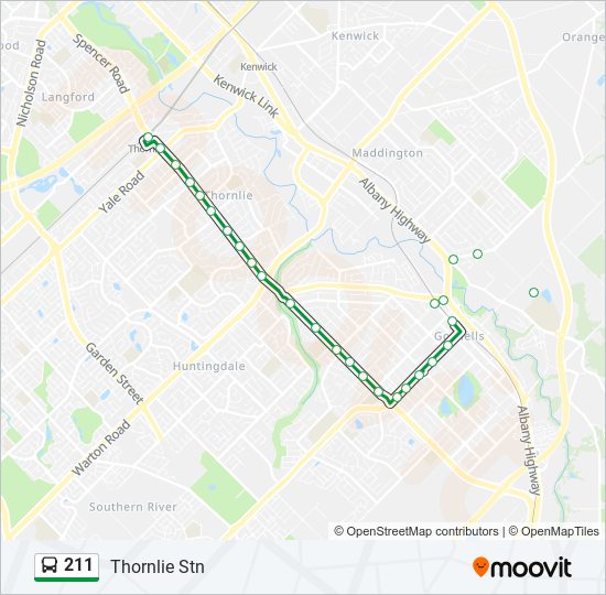 211 Route: Schedules, Stops & Maps - Thornlie Stn (Updated)