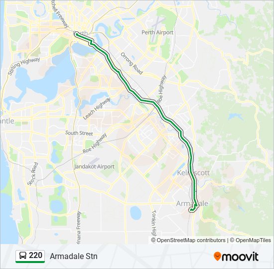 220 Route: Schedules, Stops & Maps - Armadale Stn (Updated)
