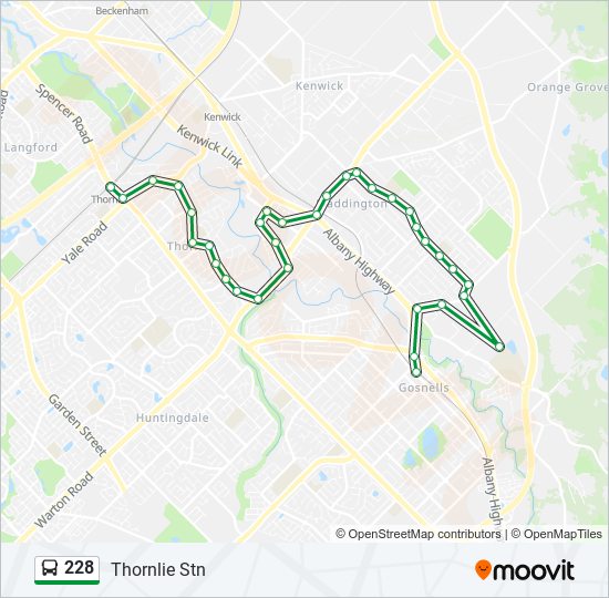 228 Route: Schedules, Stops & Maps - Thornlie Stn (Updated)
