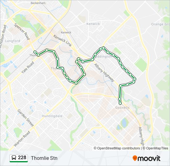 228 Route: Schedules, Stops & Maps - Thornlie Stn (Updated)