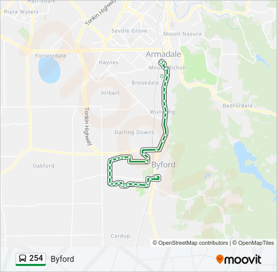 254 Route: Schedules, Stops & Maps - Byford (Updated)