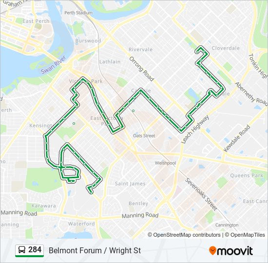284 Route: Schedules, Stops & Maps - Belmont Forum / Wright St (Updated)
