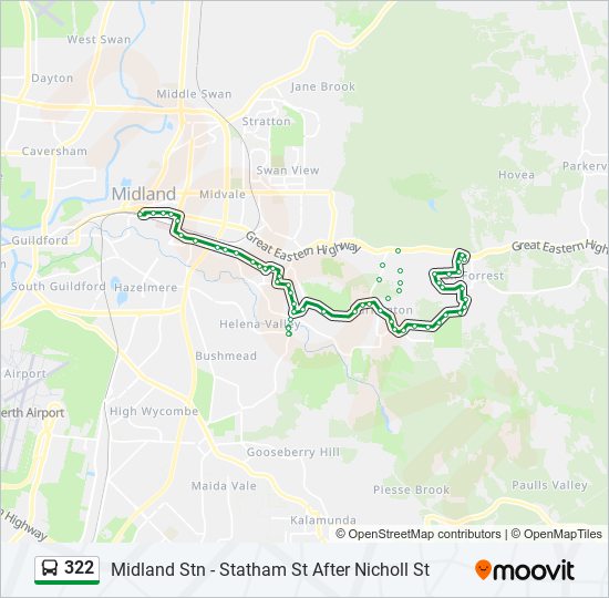 322 Route: Schedules, Stops & Maps - Midland Stn (Updated)