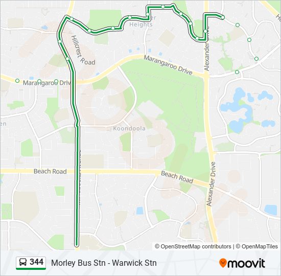 344 Route: Schedules, Stops & Maps - Ballajura (Updated)