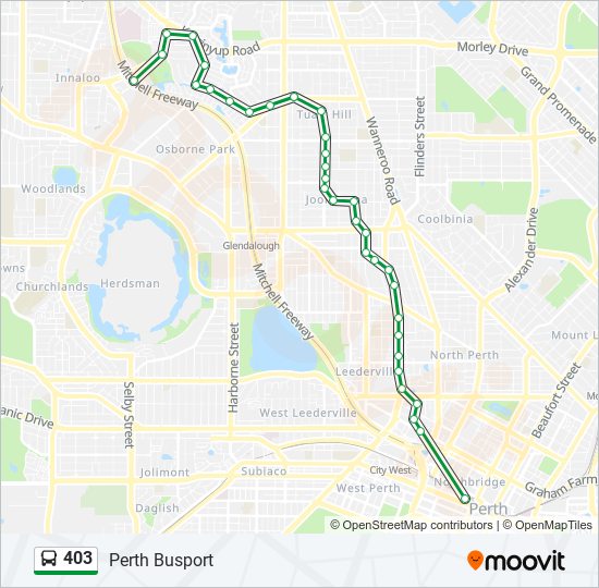 403 Route: Schedules, Stops & Maps - Perth Busport (Updated)