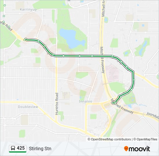 425 Route: Schedules, Stops & Maps - Stirling Stn (Updated)