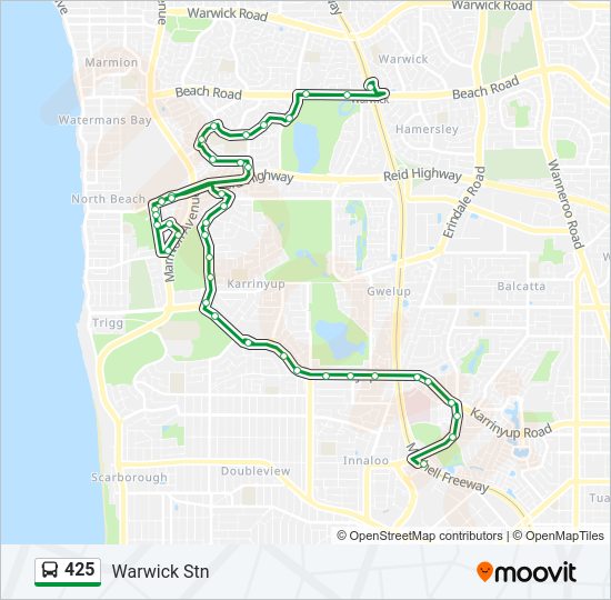 425 Route: Schedules, Stops & Maps - Warwick Stn (Updated)