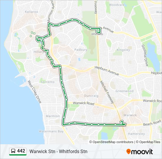 442 Route: Schedules, Stops & Maps - Warwick Stn (Updated)