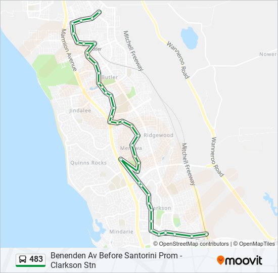 483 Route: Schedules, Stops & Maps - Clarkson Stn (Updated)