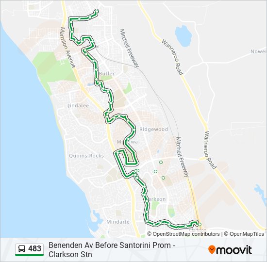483 Route: Schedules, Stops & Maps - Clarkson Stn (Updated)