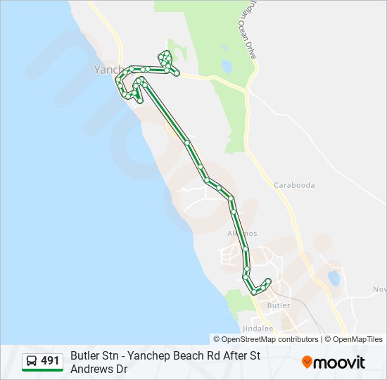 491 Route: Schedules, Stops & Maps - Yanchep (Updated)