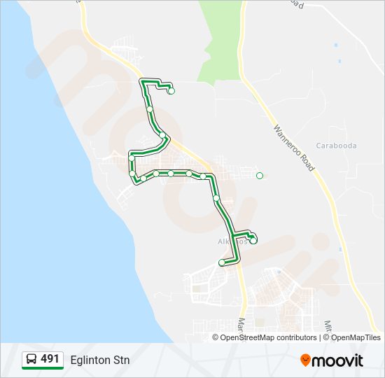491 Route: Schedules, Stops & Maps - Eglinton Stn (Updated)