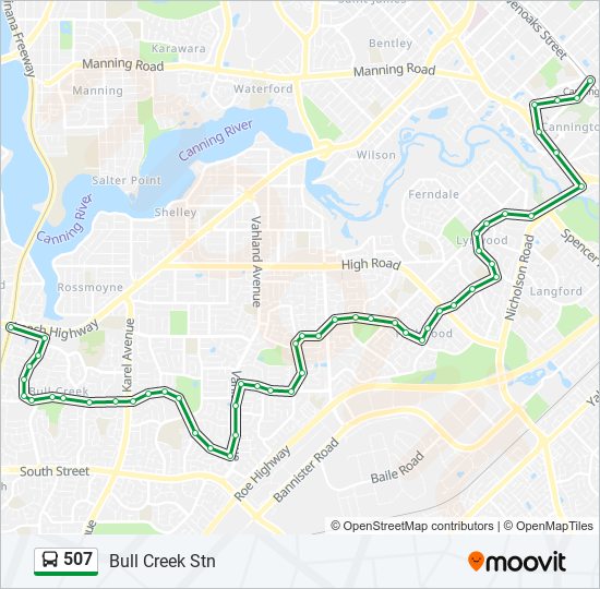 507 Route: Schedules, Stops & Maps - Bull Creek Stn (Updated)