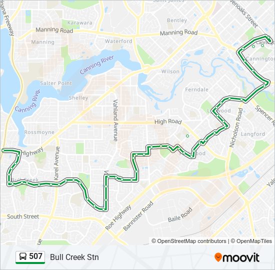 507 Route: Schedules, Stops & Maps - Bull Creek Stn (Updated)