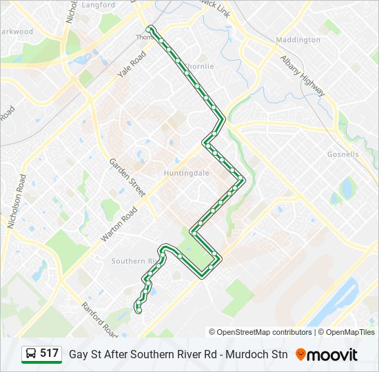 517 Route: Schedules, Stops & Maps - Southern River (Updated)