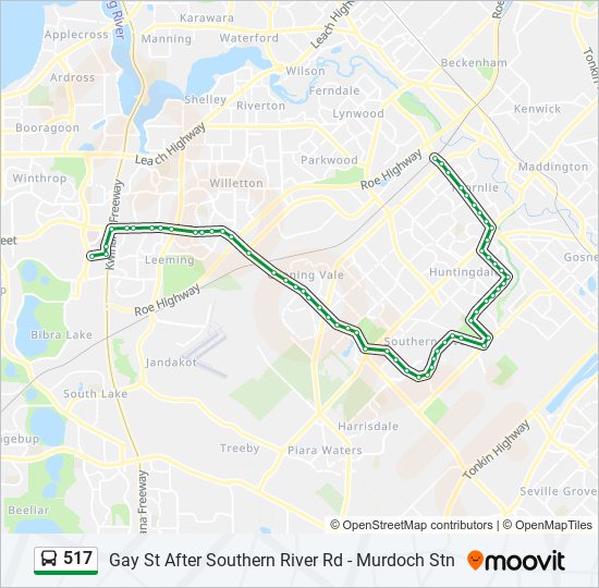 517 Route: Schedules, Stops & Maps - Thornlie Stn (Updated)