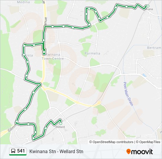 541 Route: Schedules, Stops & Maps - Wellard Stn (Updated)