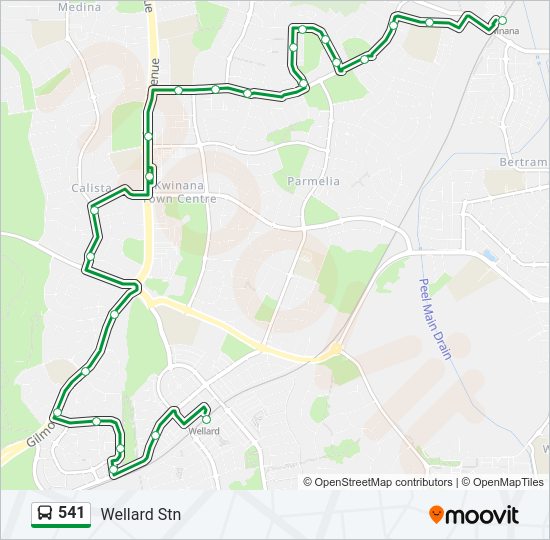 541 Route: Schedules, Stops & Maps - Wellard Stn (Updated)