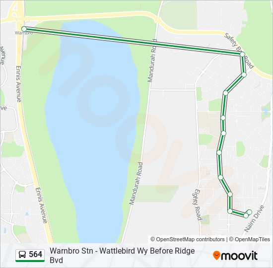564 Route: Schedules, Stops & Maps - Warnbro Stn (Updated)